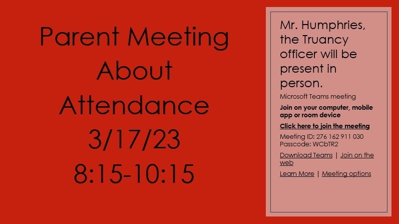 Attendance Meeting with Parents | Longwood Elementary School